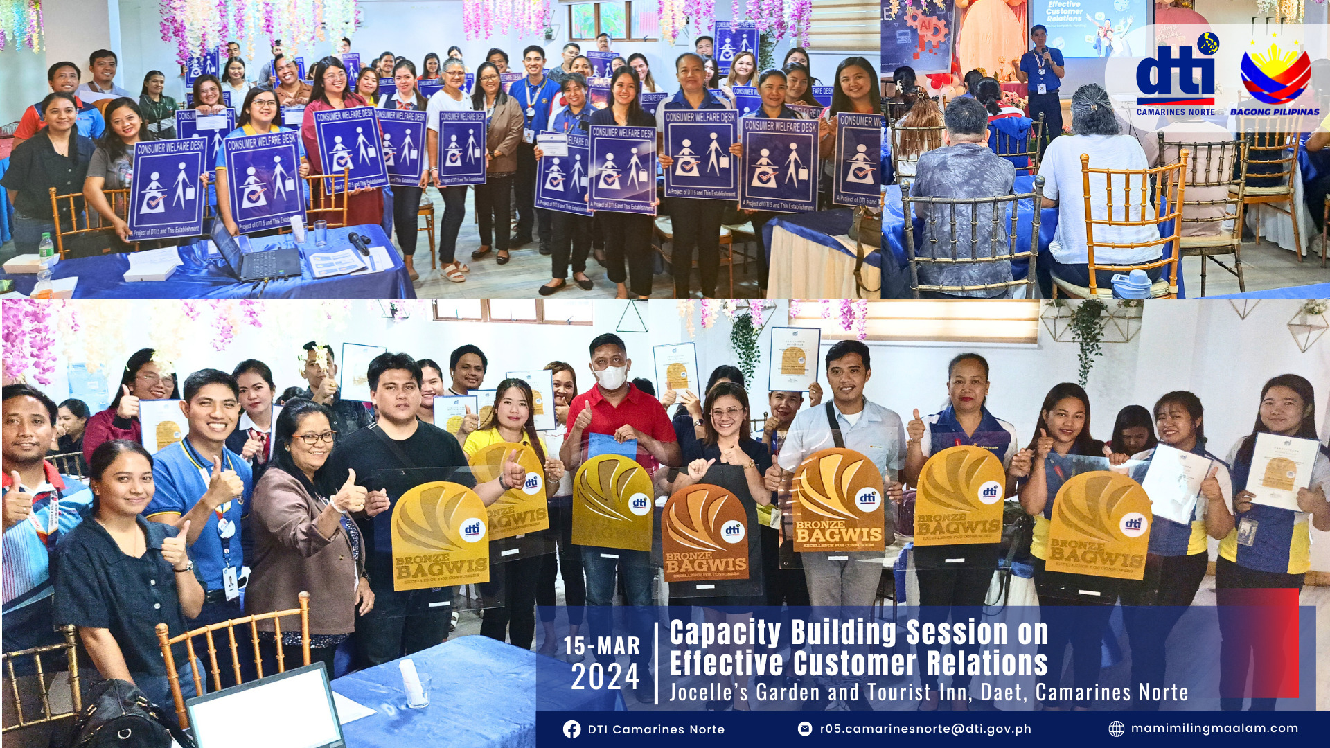 DTI Bagwis Awardees undergo Capacity Building on Effective Customer ...