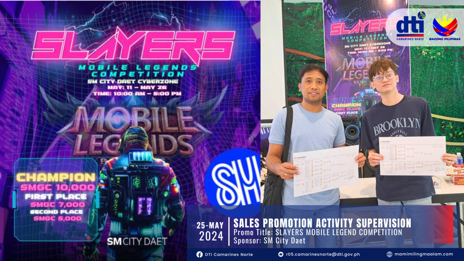 DTI supervises Final Round of ‘Slayers Mobile Legend Competition’ at SM ...